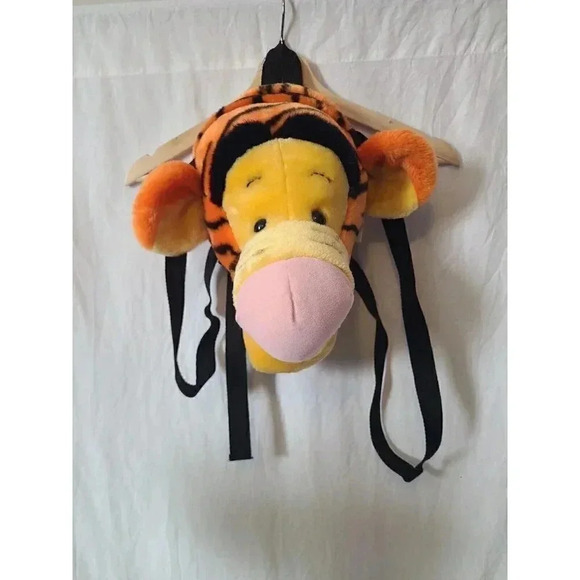 Disney | Accessories | Vintage Tigger Head Plush Backpack Disney Winnie ...